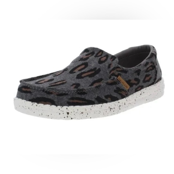 Hey Dude | Shoes | Hey Dude Misty Charcoal Cheetah Print Slipon Shoes ...